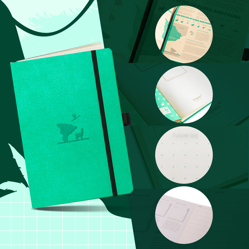 Eco Bullet Journal | A5+ Earth Notebook | Dingbats